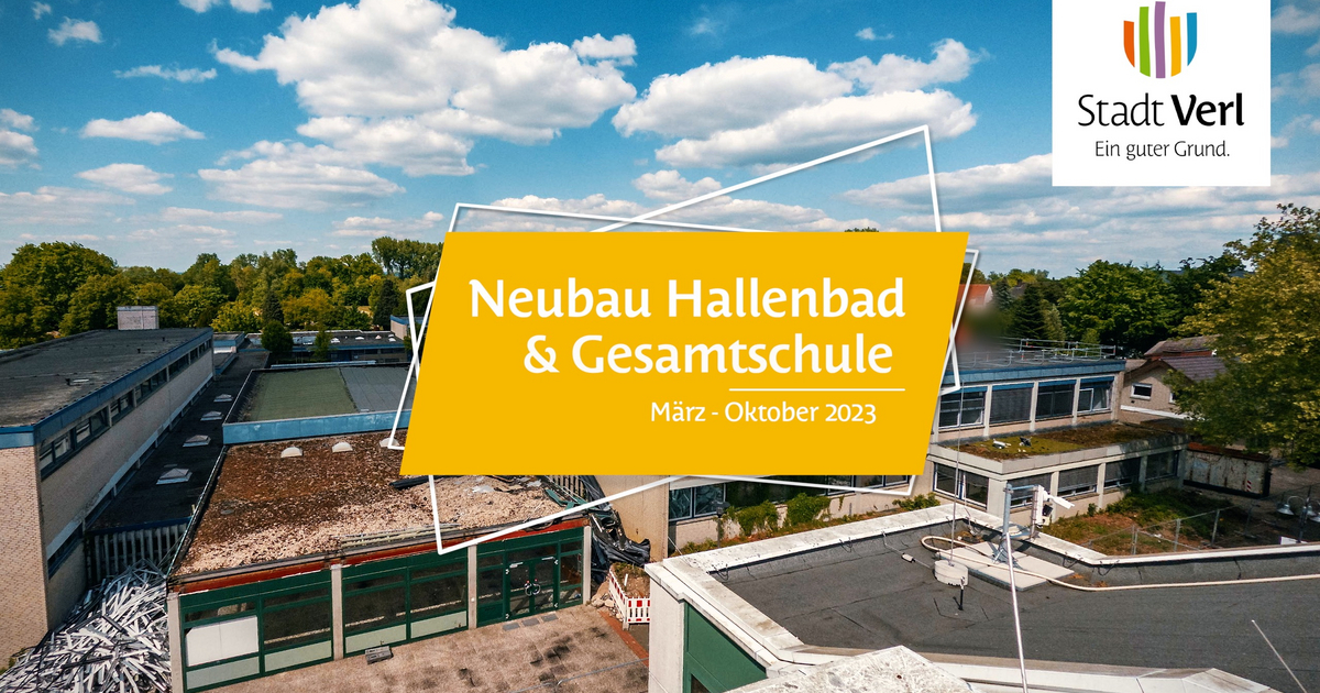 Neubau Hallenbad & Gesamtschule: Baufortschritt im Zeitraffervideo ...